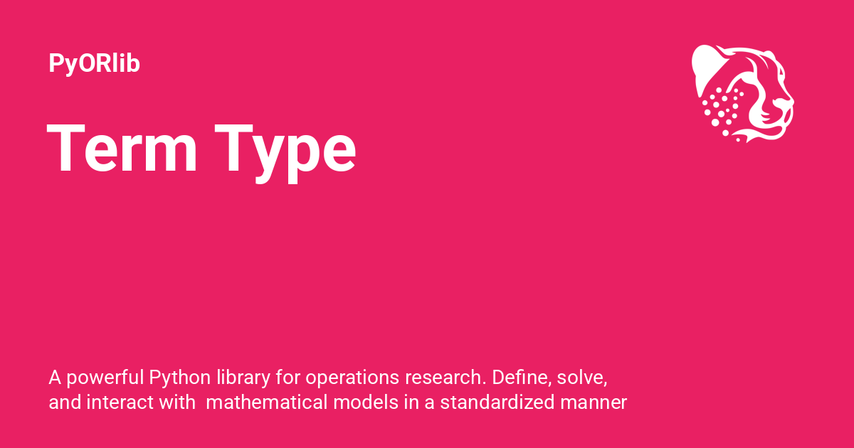 Term Type - PyORlib